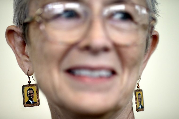 Obama's face in surprising places at the DNC