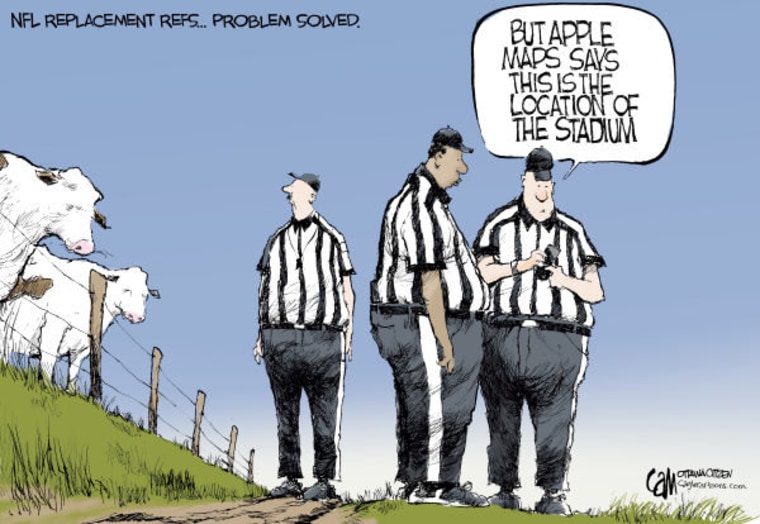 Cartoonists poke fun at Apple's map program