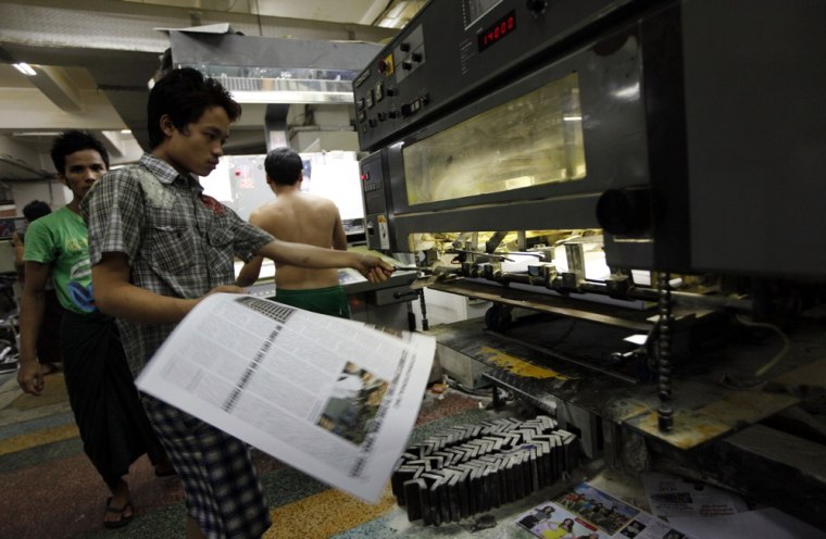 Freedom of press returns to Myanmar after 50 years