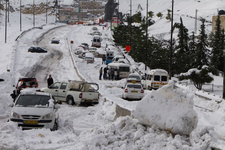 Holy Land blanketed in snow after intense winter storm