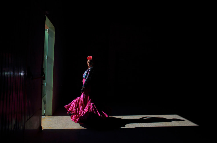 A backstage look at Flamenco fashion show in Spain