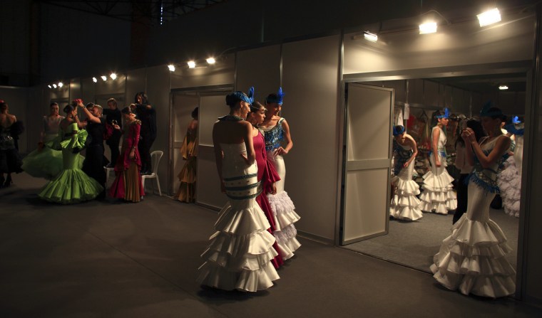 A backstage look at Flamenco fashion show in Spain
