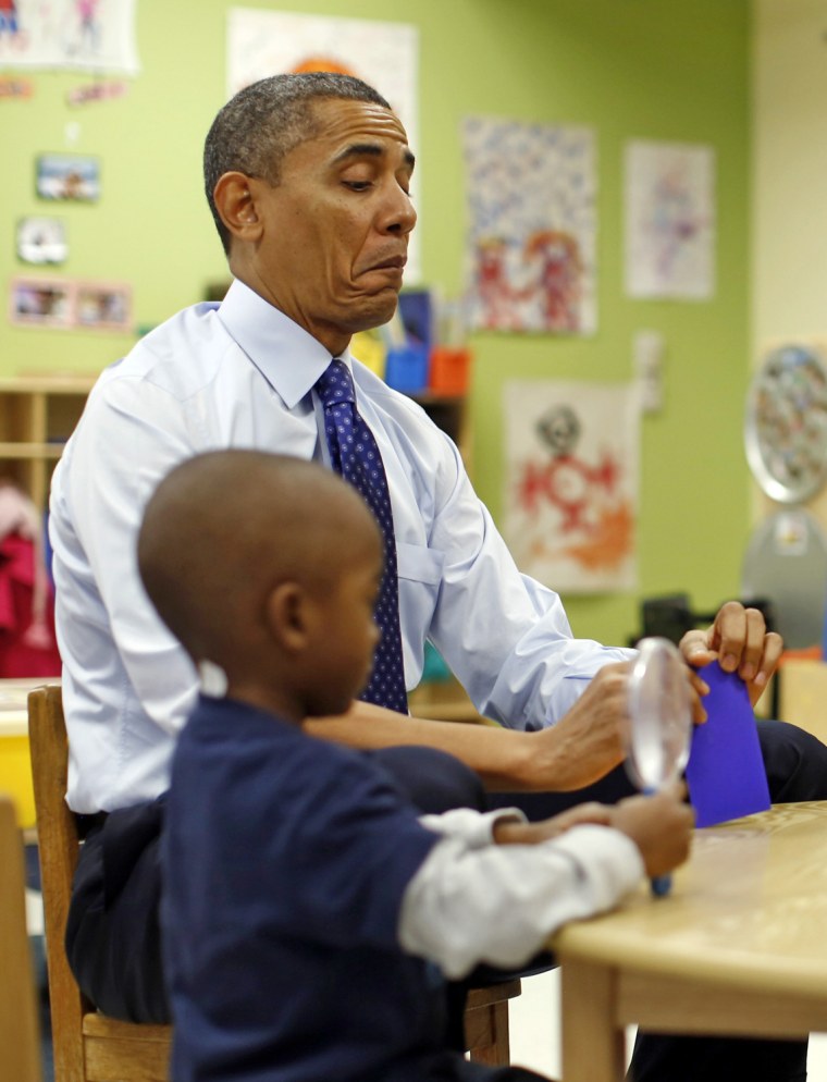 Obama's goofy inner child emerges during preschool visit