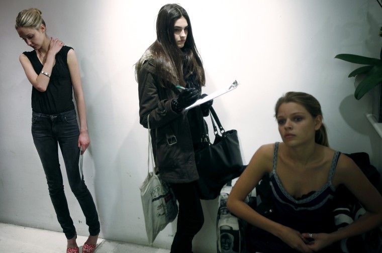 Models line up for the chance to be in Fashion Week