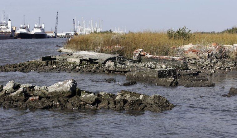 Louisiana cemeteries sinking, washing away due to coastal erosion