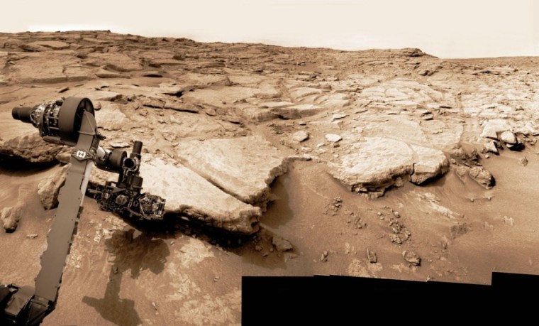 Curiosity rover studies rocks and a 'flower' on Mars