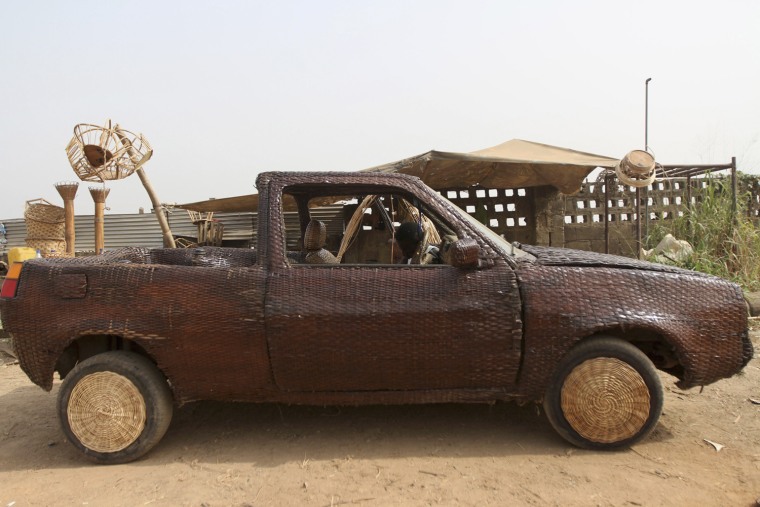Wicked wicker car wows in Nigeria