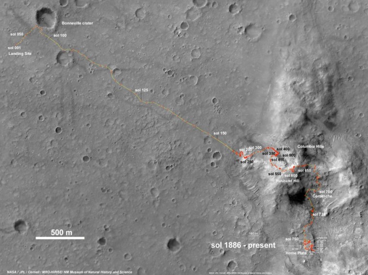 Mars orbiter spies on past probes