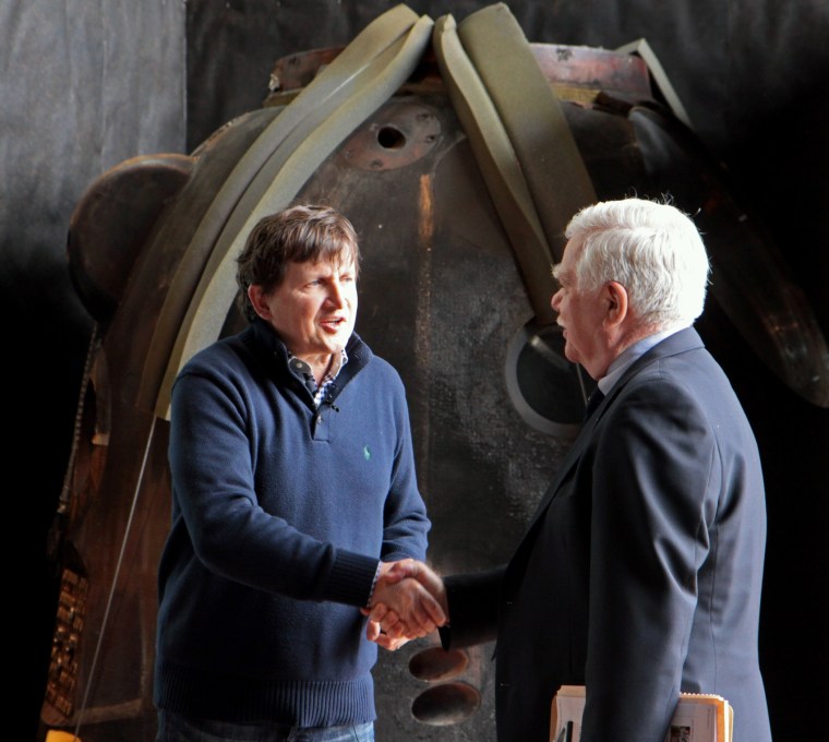 Billionaire's Soyuz spaceship lands in new home