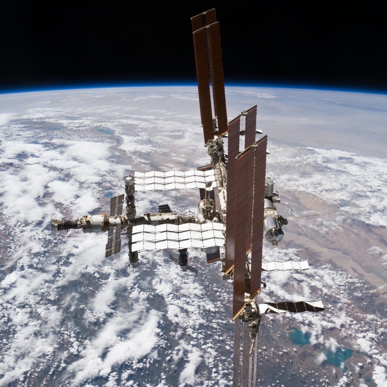 Different angle on the space station