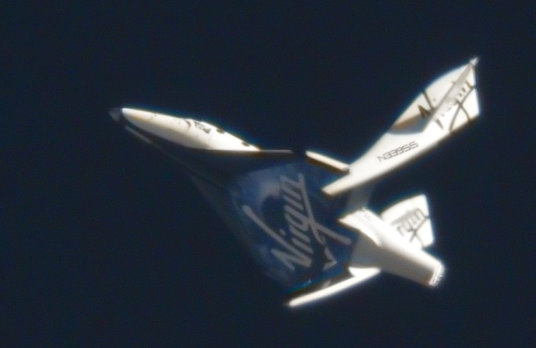 SpaceShipTwo unfurls its feathers