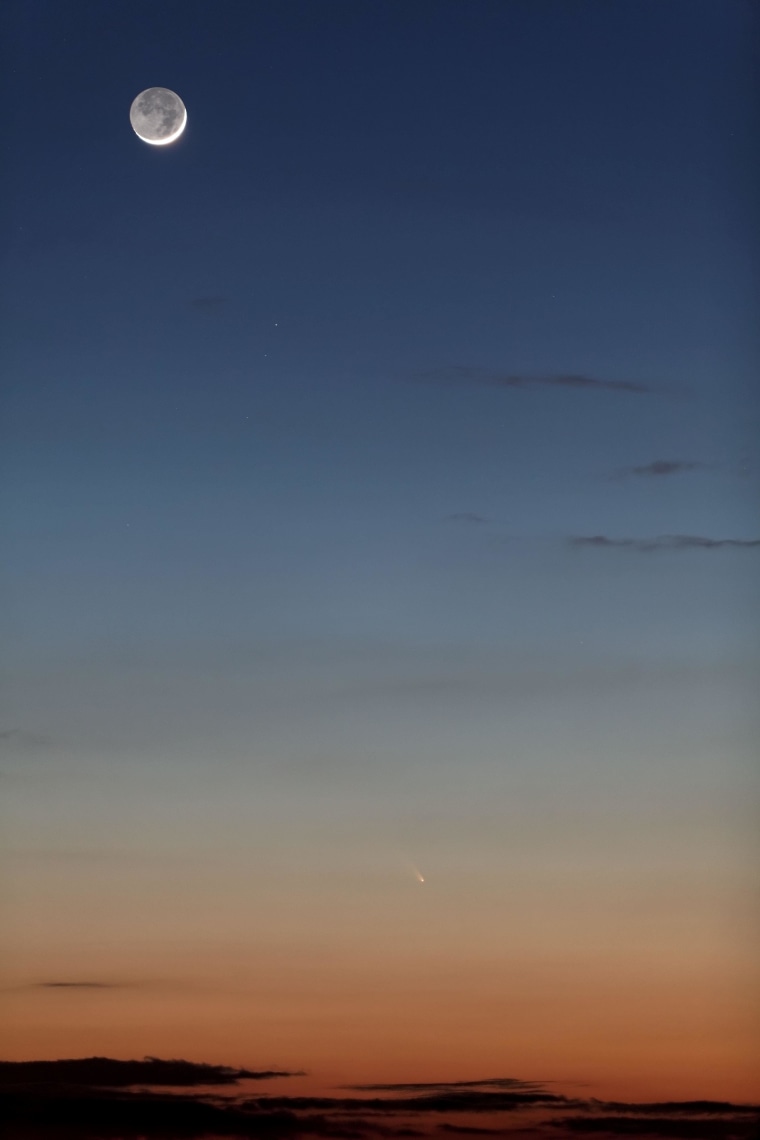 Moon pairs up with Comet PanSTARRS for big show