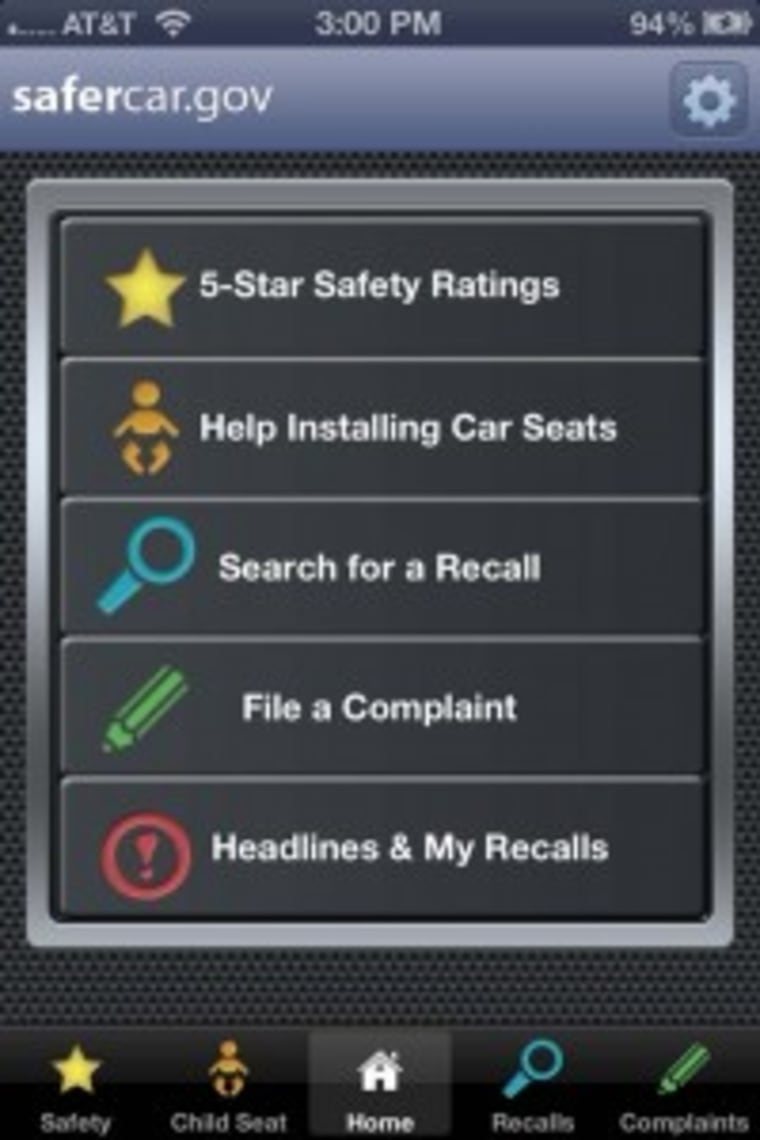 New app tracks auto recalls, safety ratings