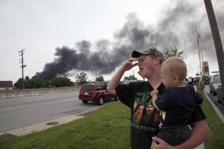 Smoke billows from derailed train in Maryland