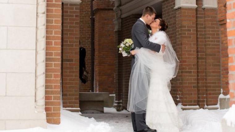 Real wedding: Spring break set-up leads to winter nuptials