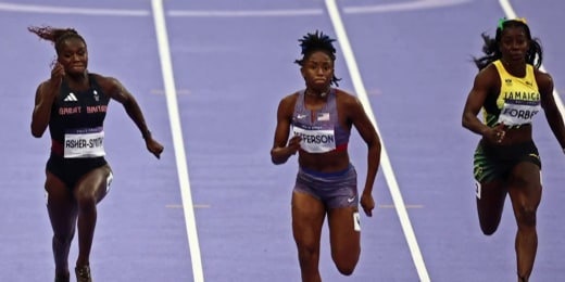 Three U.S. sprinters qualify for 100M finals at Paris Olympics