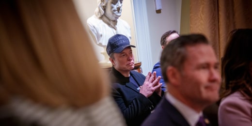 Elon Musk wields chainsaw, familiar talking points at CPAC