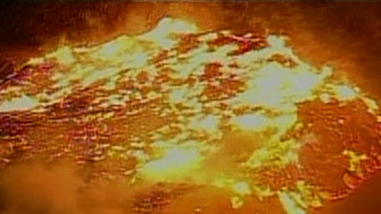 Burning mulch pile lights up Maryland landfill