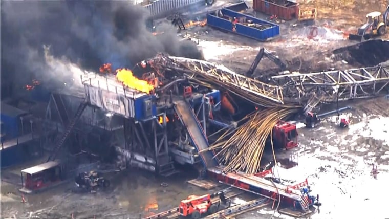 Oil rig explodes in eastern Oklahoma; 5 are missing