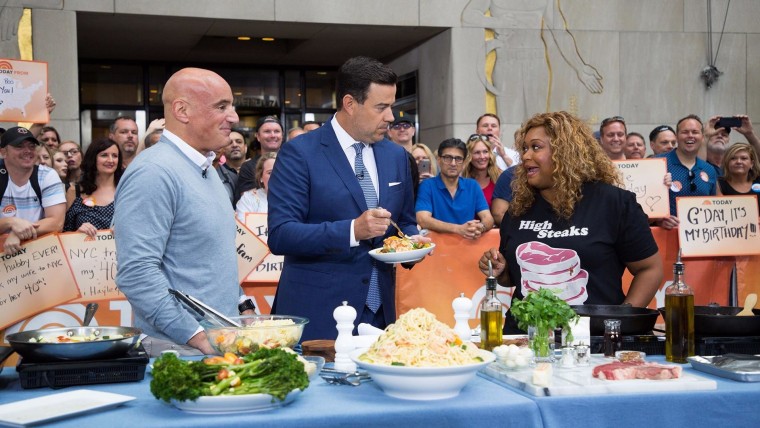 Chefs Anthony Scotto and Sunny Anderson make their cookout staples