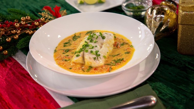 Eric Ripert's Poached Snapper with Coconut Milk and Tomatoes Recipe