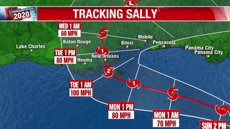 Tropical Storm Sally forecast to become hurricane as it targets New ...