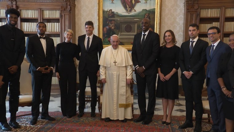 NBA players meet Pope Francis at Vatican, hailed for demanding justice