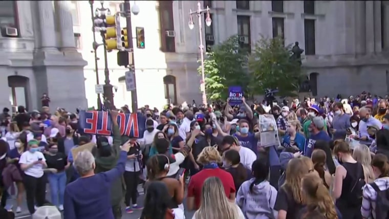 Celebrations in U.S. cities after Biden projected winner of 2020 election