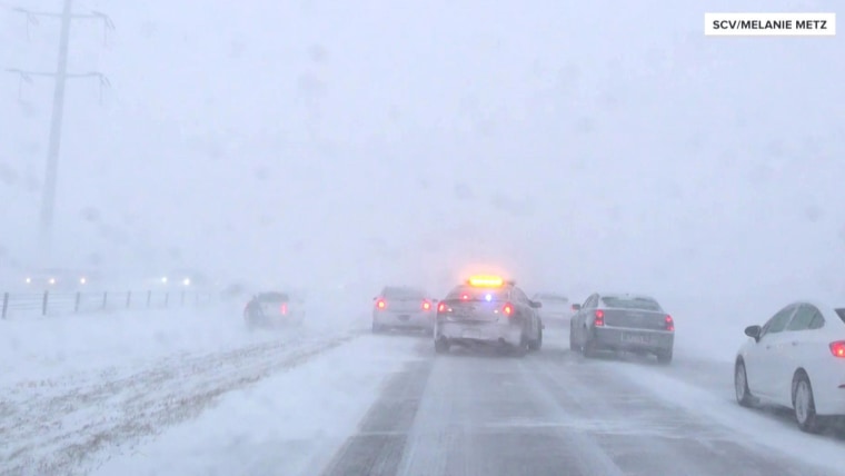 Christmas storm moves east, bringing snow, high winds and heavy rain