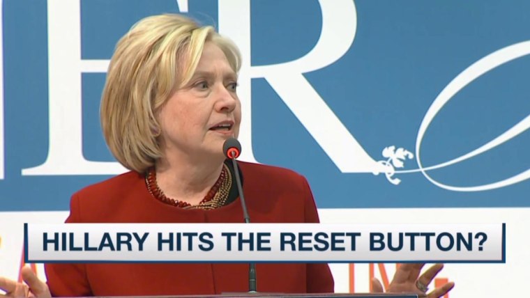 Hillary Clinton hits the reset button