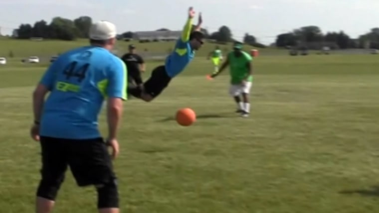 Kickball flip a real winner