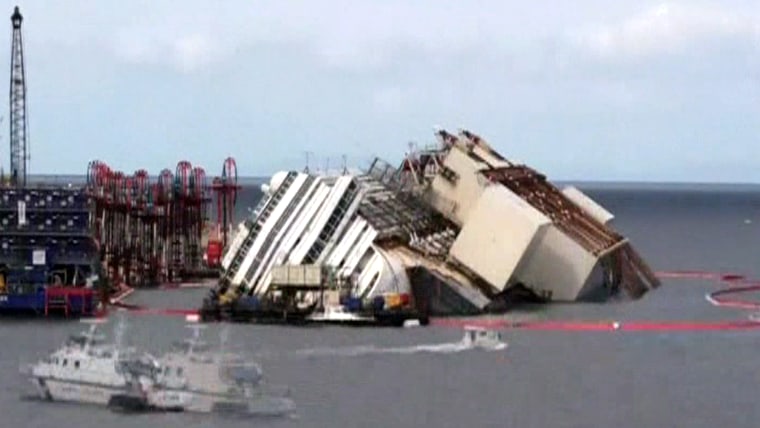 Horror below the waterline: Photos reveal crumpled cabins on uprighted ...