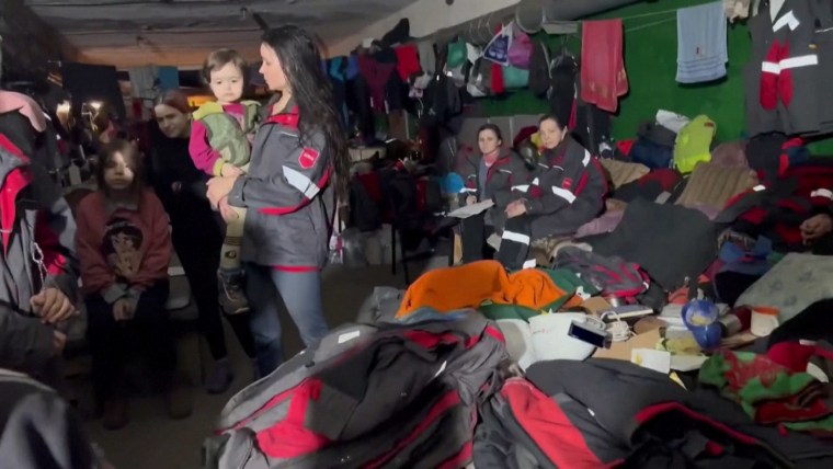 Video shows 'women, children sheltering in Azovstal bunker' in Mariupol