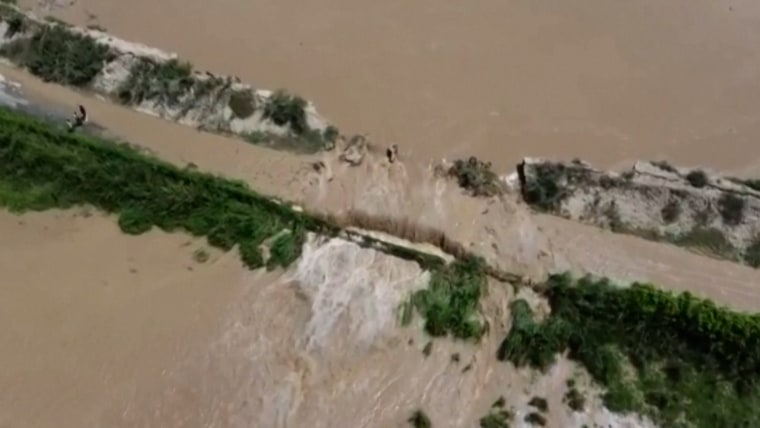 Watch: Drone video shows major flooding in northern Venezuela
