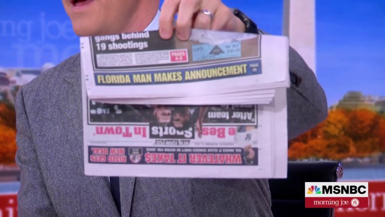 NY Post calls it: 'Florida Man Makes Announcement'