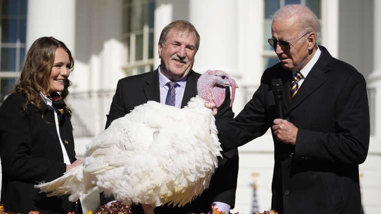 Biden pardons Thanksgiving turkeys named Chocolate and Chip
