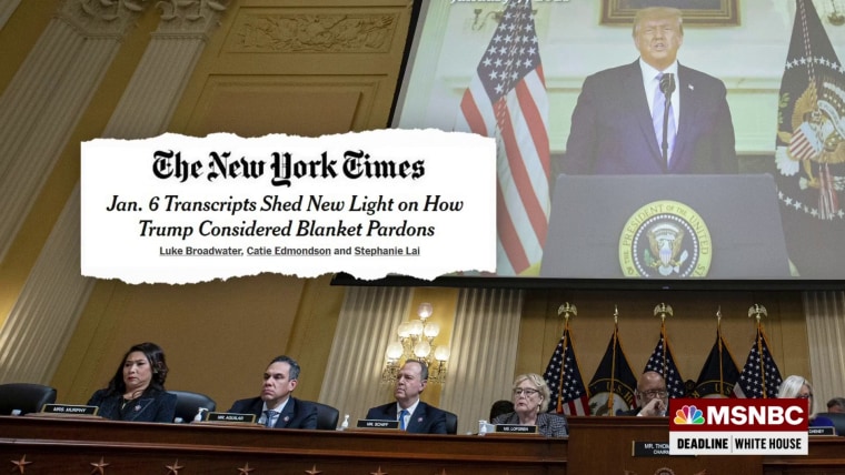 New Jan. 6 transcripts reveal Trump considered ‘blanket pardons’