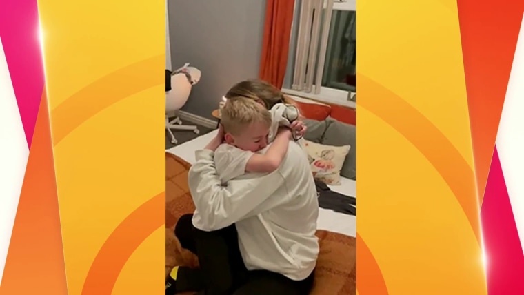 Watch little boy learn he’s going to be a big brother