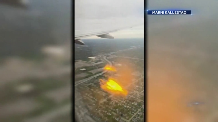 Ohio flight makes emergency landing after fire