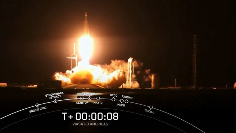 SpaceX Falcon Heavy rocket lifts off from Cape Canaveral