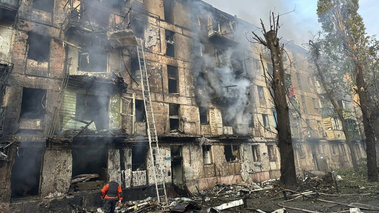 Deadly Russian missile strike destroys apartment building in central ...