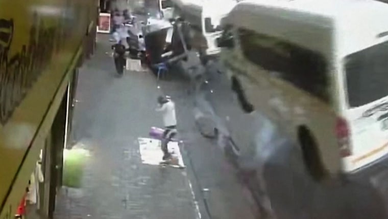 Video captures deadly explosion tearing up street in Johannesburg ...