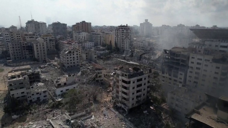 Gaza neighborhoods lie in ruins after Israeli retaliation airstrikes