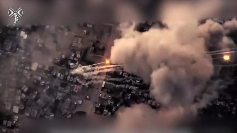 Video shows Hamas rocket launches and Israeli airstrikes in Gaza