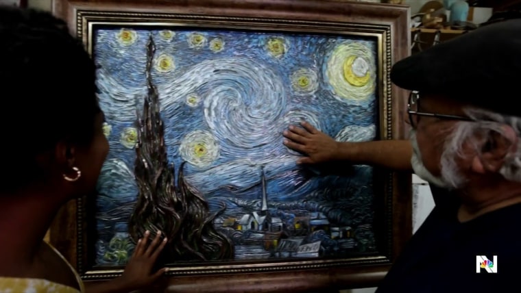 Art exhibit allows the blind and visually impaired to experience iconic ...