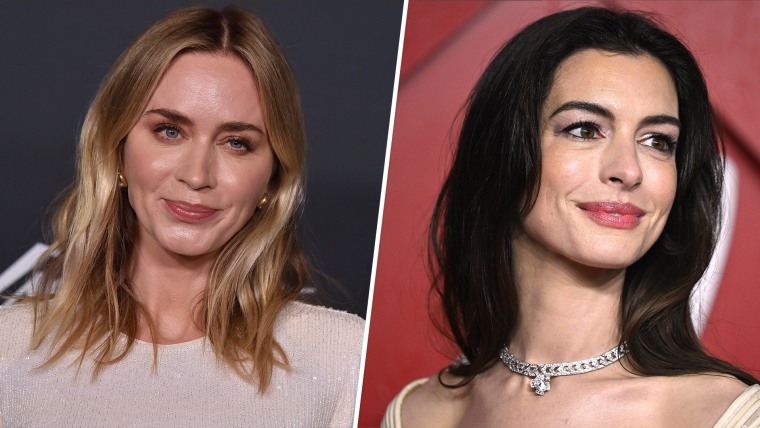 Anne Hathaway, Emily Blunt laugh over ‘Devil Wears Prada’ line