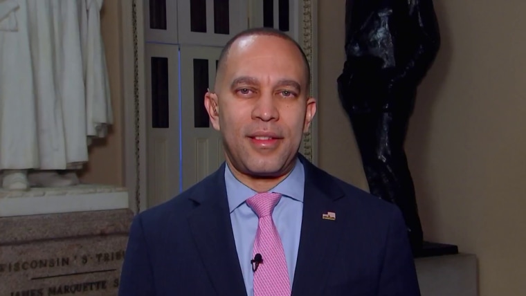 Leader Jeffries blasts Trump's influence on GOP during border deal ...