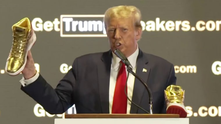 Can gold sneakers save Donald Trump?