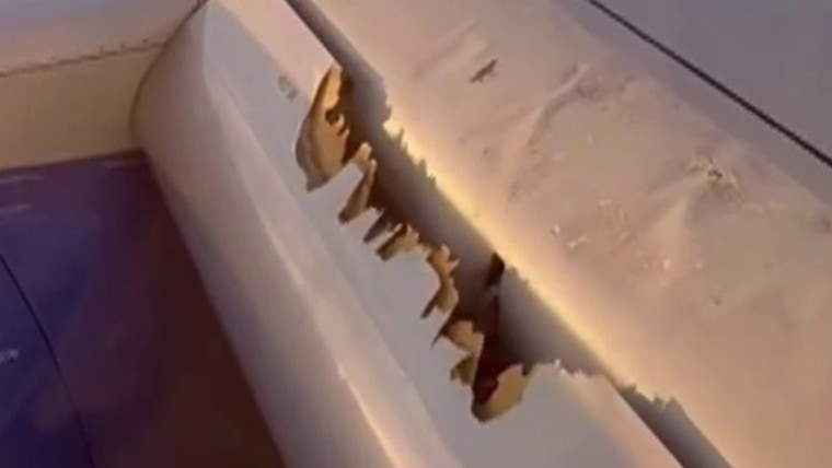 United flight diverted after wing is damaged shortly after takeoff