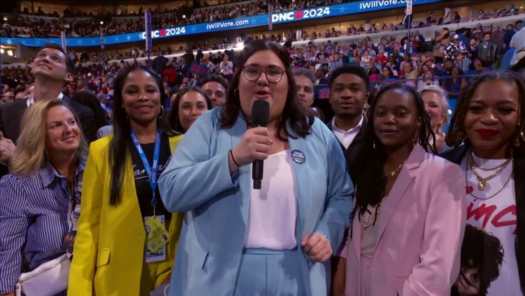 Gen Z activist Olivia Julinna urges young voters to support Harris